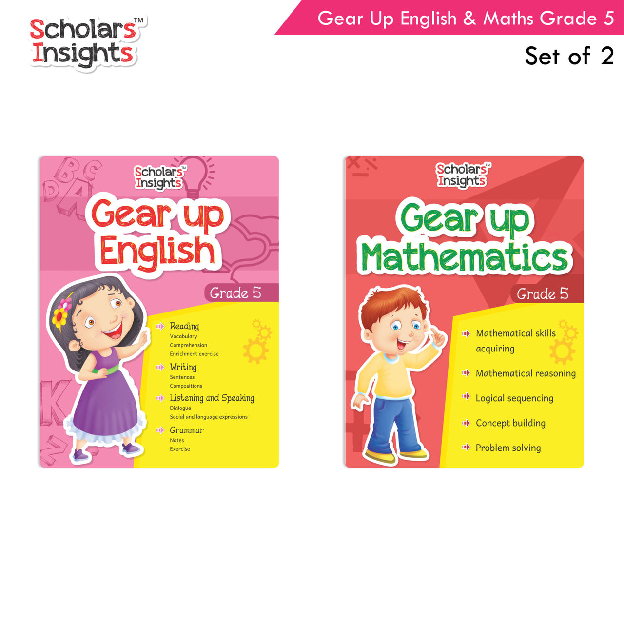 Buy Scholars Insights Gear Up English & Maths Grade 5 Books Set Of 2 ...