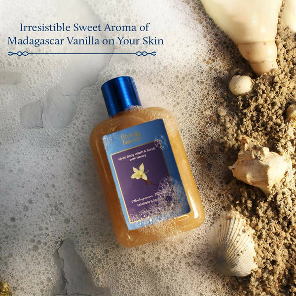 Buy Blue Nectar Niraa Body Wash & Scrub with Honey - Madagascar Vanilla ...