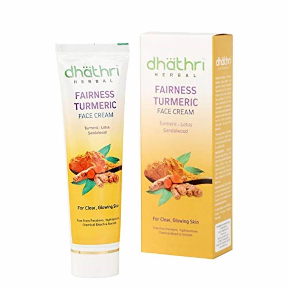 Buy Dhathri Ayurveda Herbal Fairness Turmeric Face Cream Online at Best ...