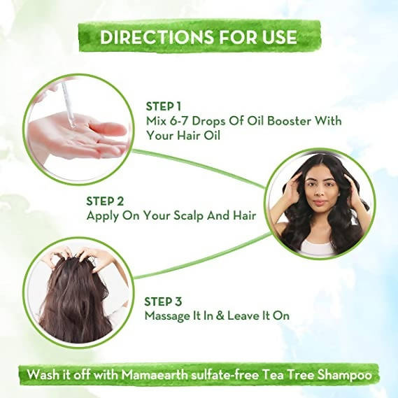 description mamaearth tea tree hair oil booster for dandruff free hair ...