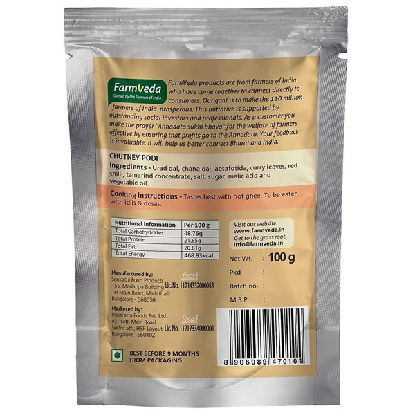 Buy Farmveda Ready To Eat Chutney Podi online at low price