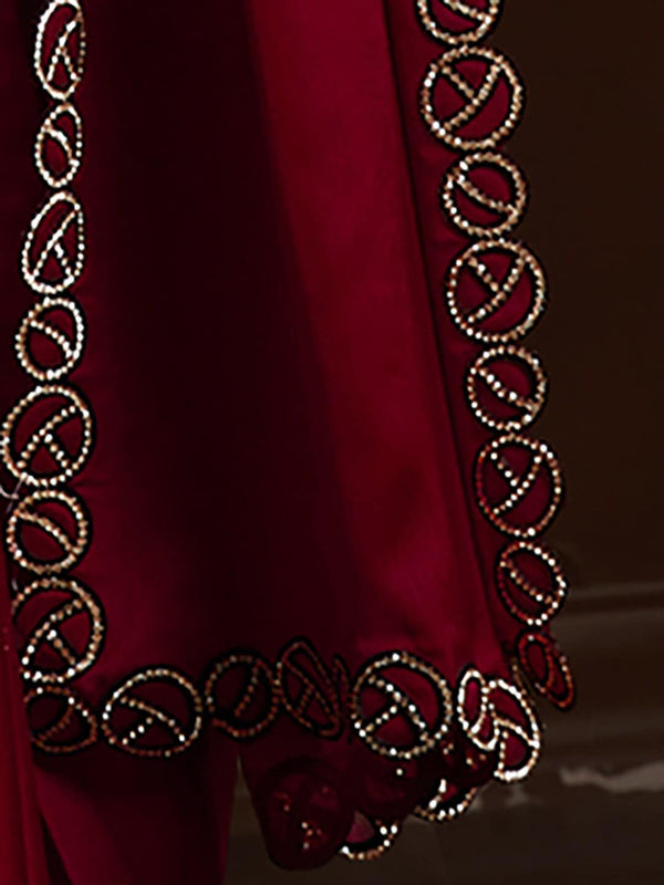 description saree mall embellished border pure chiffon sarees product ...