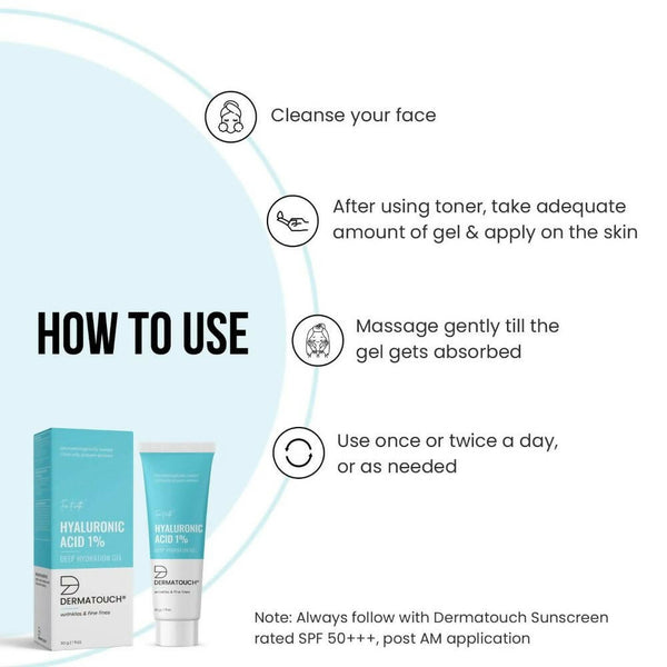 description dermatouch hyaluronic acid 1 % deep hydration gel about the ...