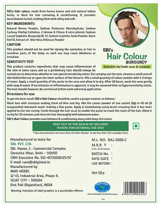 Buy SBL Hair Colour Burgundy Online at Best Price | Distacart