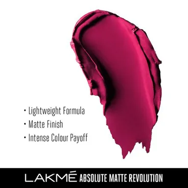 description lakme absolute matte revolution lip color mauve me 3 5g ...