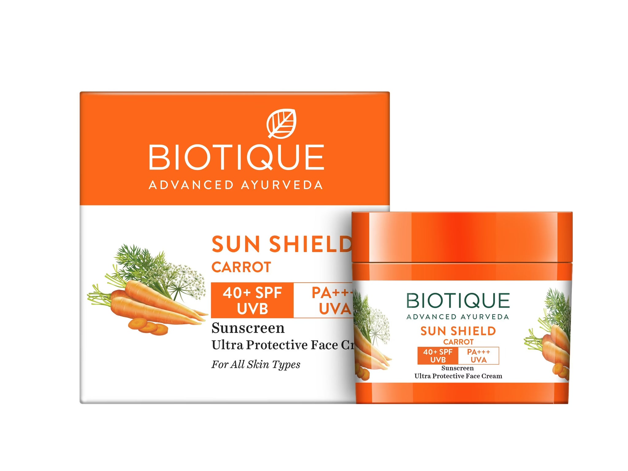 Buy Biotique Bio Carrot 40+SPF Sunscreen Ultra Soothing Face Cream