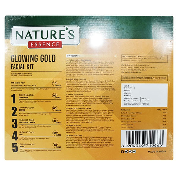 Buy Nature's Essence Glowing Gold Facial Kit Online at Best Price | Distacart