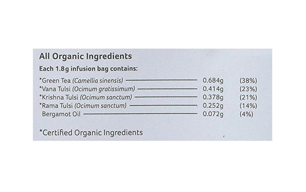 Buy Organic India Tulsi Green Tea Earl Grey 25 Tea Bags Online at Best ...