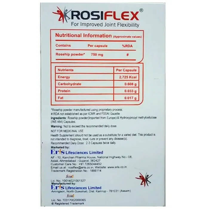 Buy Eris Rosiflex Capsules Online at Best Price | Distacart