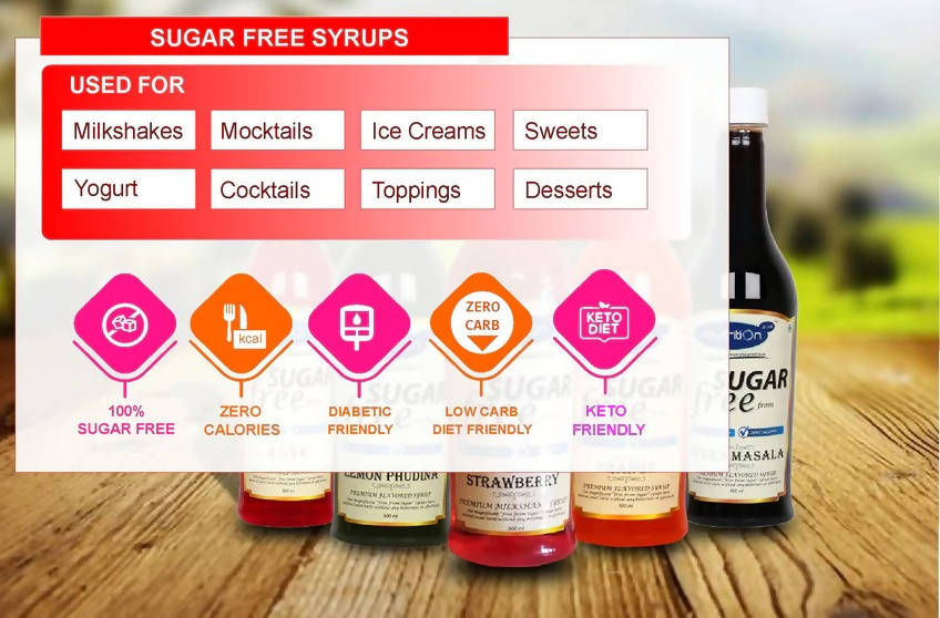 Buy Newtrition Plus Sugar Free Rose Syrup Online at Best Price