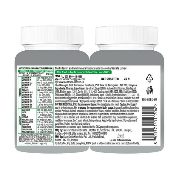 Buy Centrum Adult 50+ Supports Overall Health Tablet Online Best Price