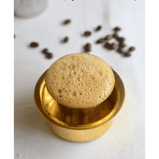 description nutristar pure brass coffee glass set madrasi filter coffee ...