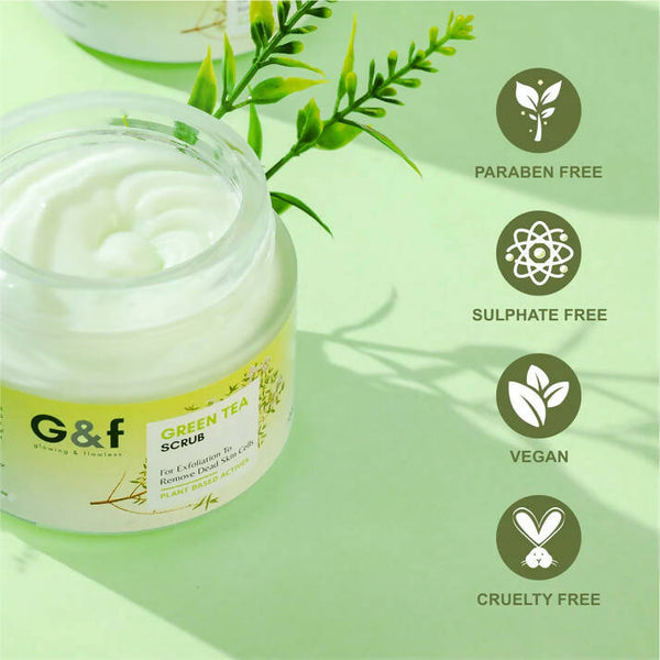 Buy G&f Skin Detoxification Face Scrub with Green Tea + Bearberry Leaf