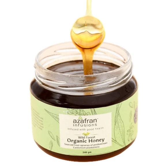 Buy Azafran Infusions Wild Forest Organic Honey (Cardamom) - 340 G