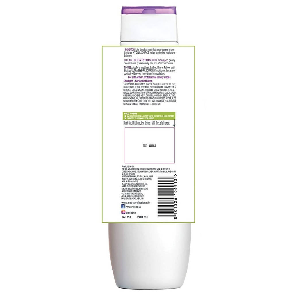Buy Matrix Biolage HydraSource Plus Aloe Shampoo Online.
