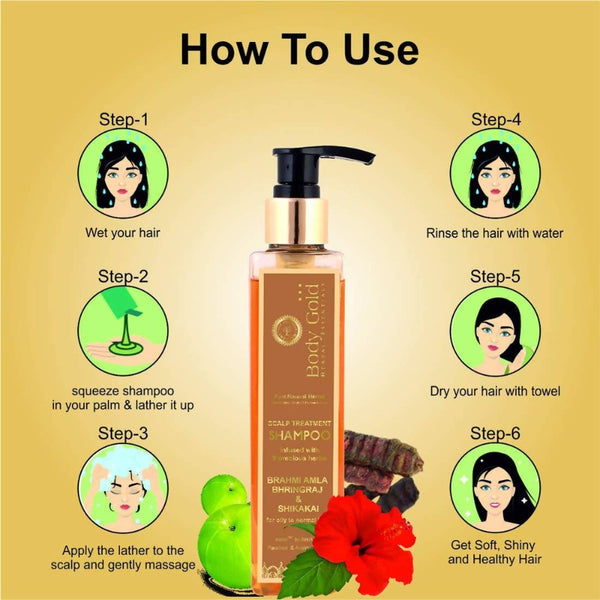 Buy Body Gold Brahmi Amla Shampoo For Oily & Normal Hair Online at Best ...