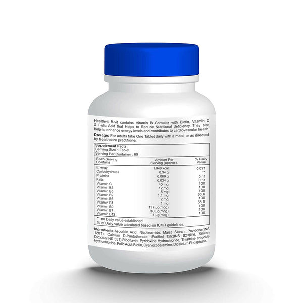 Buy Healthvit Nutrition Natural B-Vit Tablets Online at Best Price ...