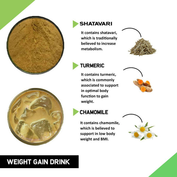 Buy Just Vedic Weight Gain Drink Mix Online at Best Price | Distacart
