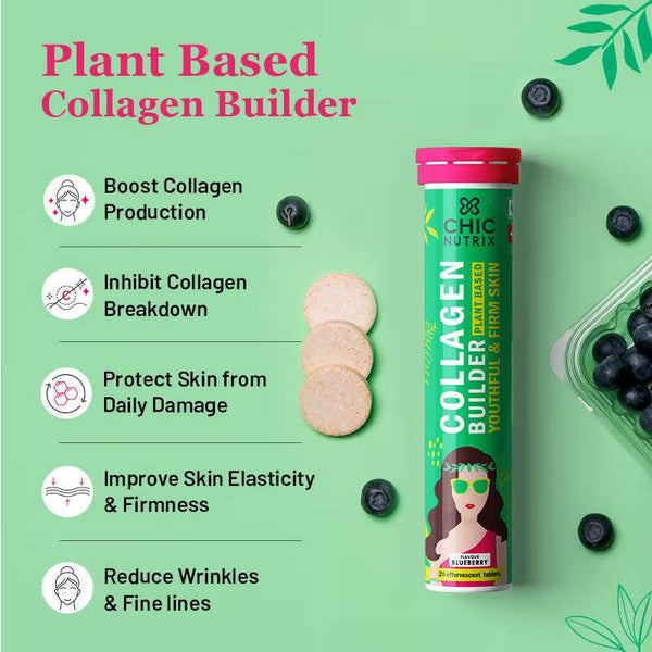 Buy Chicnutrix Plant Based Collagen Builder Tablets for Youthful & Firm ...