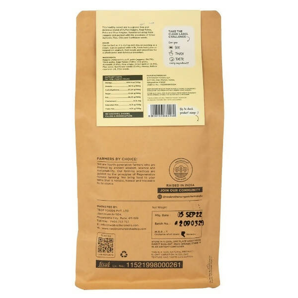 Buy Two Brothers Organic Rajgira Ragi &Rice Krispies Cereal Mix Online