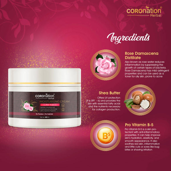 Buy Coronation Herbal Pink Rose Moisturizing Cream Online at Best Price ...