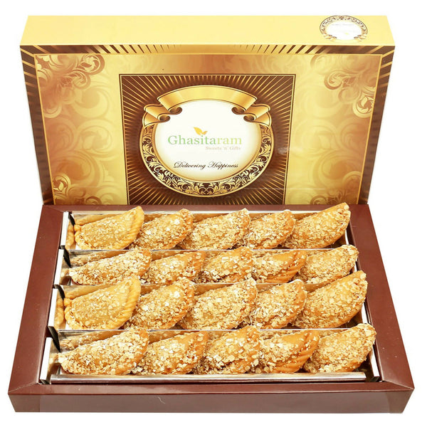description ghasitaram holi sweets roasted oats gujiya a beautiful box ...