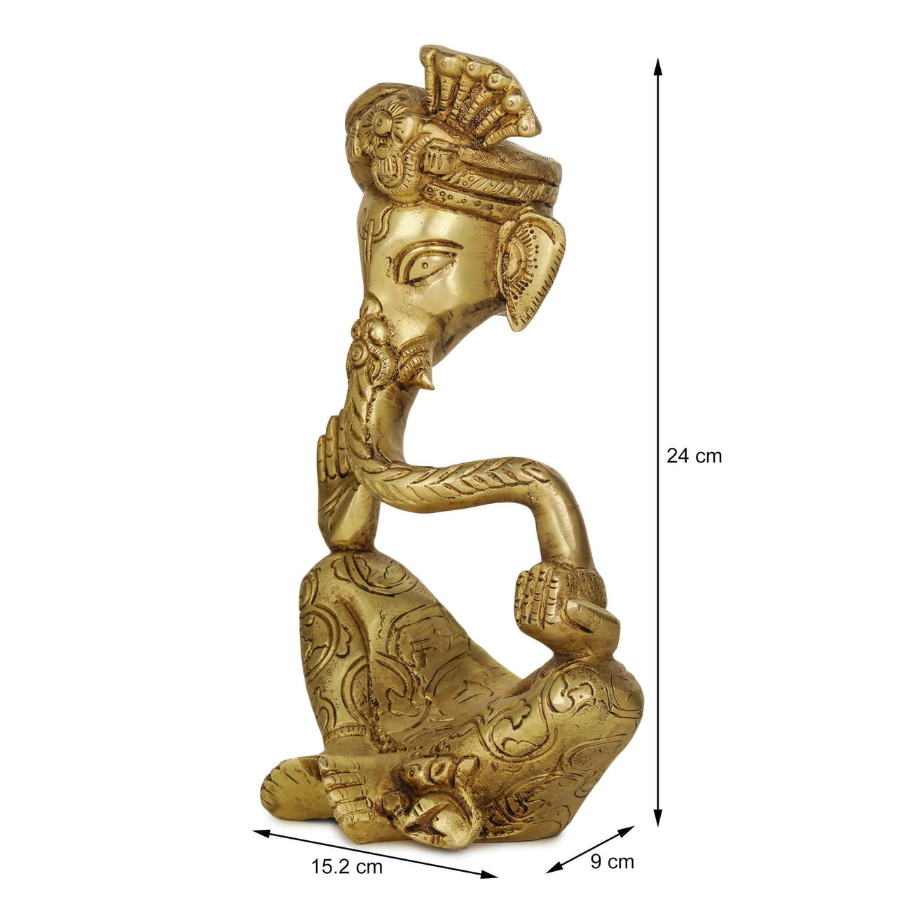 Buy Devlok Vighnaharta Ganpati Pital Murti Idol Online at Best Price ...